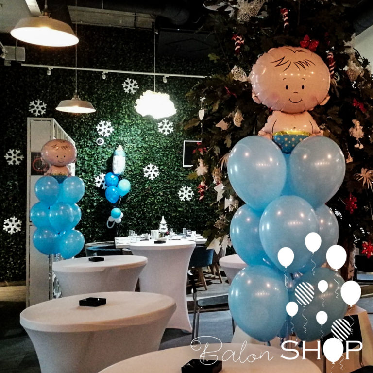 Balon u obliku bebe dečaka u buketu • Baloni Balon SHOP