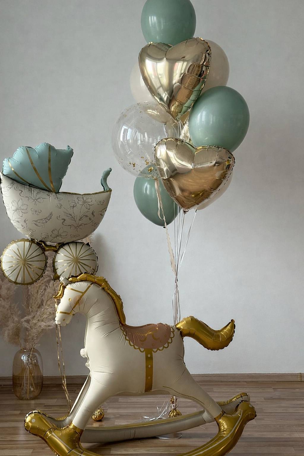 Konjić na ljuljanje set za dolazak bebe • Baloni Balon SHOP